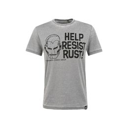Recovered T-Shirt 'Marvel Help Resist Rust' Herren Gr&ouml;&szlig;e S grau