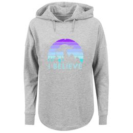 F4NT4STIC Sweatshirt 'I Believe UFO Alien Raumschiff Retro' Damen Gr&ouml;&szlig;e S blau / graumeliert / lila