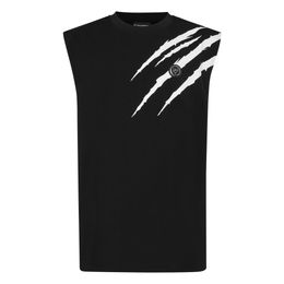 Plein Sport Top 'Scratch' Herren Gr&ouml;&szlig;e XS schwarz / wei&szlig;