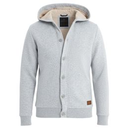 Ombre Sweatjacke 'OM-SSZP-0186' Herren Gr&ouml;&szlig;e XL hellgrau