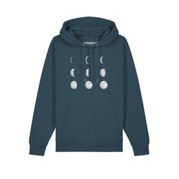 Watapparel Sweatshirt ' Moonphases ' Herren Gr&ouml;&szlig;e XXL petrol / wei&szlig;meliert