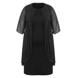 Lapaplus Kleid Damen Gr&ouml;&szlig;e 48 schwarz Winterkleid