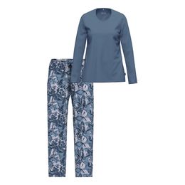 Ammann Pyjama 'Night & Home' Damen Gr&ouml;&szlig;e XL blau Winterkleid