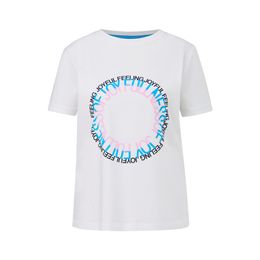 comma, Comma Casual Identity T-Shirt Damen Gr&ouml;&szlig;e S azur / rosa / schwarz / wei&szlig;