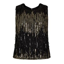 Apricot Sequin Fringe Top ' ' Damen Gr&ouml;&szlig;e XXL schwarz