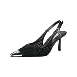 Steve Madden Slingpumps Damen Gr&ouml;&szlig;e 38 schwarz / silber