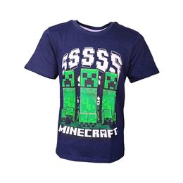 Minecraft Shirt 'Creeper' Jungen Gr&ouml;&szlig;e 140 dunkelblau