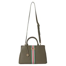 19V69 Italia Handtasche 'Dida' Damen Gr&ouml;&szlig;e One Size oliv / grasgr&uuml;n / rot / wei&szlig;