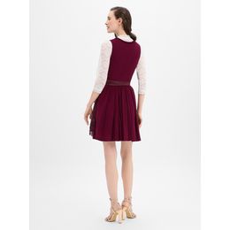 Kr&uuml;ger Dirndl Kr&uuml;ger Madl Dirndl Damen Gr&ouml;&szlig;e 44 aubergine / wei&szlig; Winterkleid