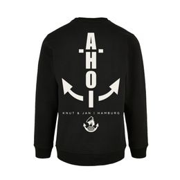 F4NT4STIC Sweatshirt 'Ahoi Anker Knut & Jan Hamburg' Herren Gr&ouml;&szlig;e XS schwarz / wei&szlig;