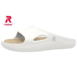 Rieker Sport Pantolette Herren Gr&ouml;&szlig;e 41 beige / wei&szlig;