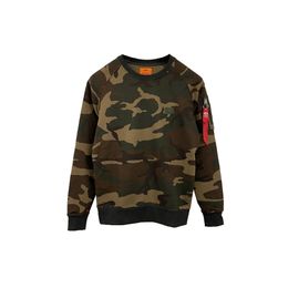 Alpha Industries Sweatshirt 'X-Fit Camo' Herren Gr&ouml;&szlig;e M dunkelgr&uuml;n