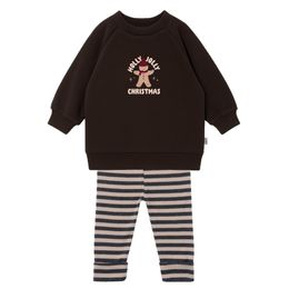 Liliput Sweatshirt und Hose 'Lebkuchen' Jungen Gr&ouml;&szlig;e 74/80 braun