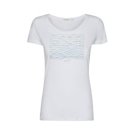 Greenbomb T-Shirt 'Animal Seagull Waves' Damen Gr&ouml;&szlig;e S royalblau / orange / wei&szlig; / offwhite
