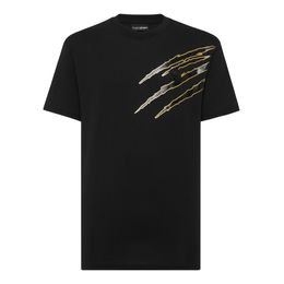 Plein Sport T-Shirt 'Scratch' Herren Gr&ouml;&szlig;e XS gold / grau / schwarz