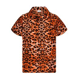 King Kameha Shirt 'Leopard' Herren Gr&ouml;&szlig;e XXL orange