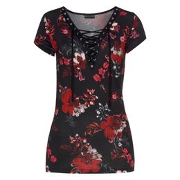 Laura Scott T-Shirt Damen Gr&ouml;&szlig;e L rot / schwarz