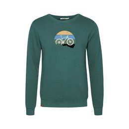 Greenbomb Sweatshirt 'Bike Downhill' Herren Gr&ouml;&szlig;e S hellblau / hellgelb / gr&uuml;n / wei&szlig;