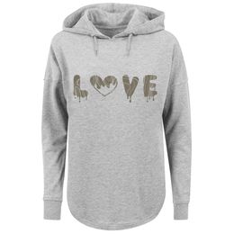 F4NT4STIC Sweatshirt 'Valentinstag' Damen Gr&ouml;&szlig;e XL schlammfarben / graumeliert