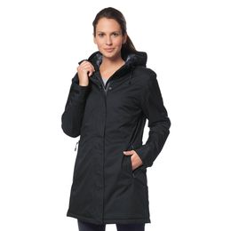 Polarino Mantel Damen Gr&ouml;&szlig;e 5XL hellblau / schwarz / wei&szlig; Wintermantel