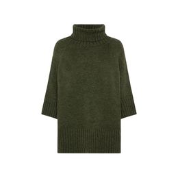 Senses.the Label Rollkragenpullover mit verk&uuml;rzten &Auml;rmeln Damen Gr&ouml;&szlig;e XL/XXL khaki