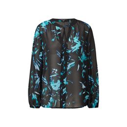 comma, COMMA Bluse Damen Gr&ouml;&szlig;e XS blau / schwarz