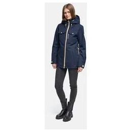 Outdoorjacke Marikoo "Sohaa", Damen, Gr. S, navy, Obermaterial: 100% Polyester; Kapuze: 62% Polyester, 33% Baumwolle, 5% Elasthan; Wattierung: 100% Polyester; &Auml;rmelfutter: 100% Polyester, Jacken Outdoorjacke, Leichte Outdoorjacke mit Kapuze und Kordelzug