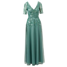Adrianna Papell Kleid 'Beaded Mesh' Damen Gr&ouml;&szlig;e 44 gr&uuml;n Winterkleid