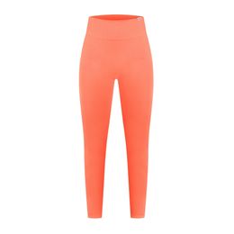 Smilodox Amaze Pro High Waist Seamless Damen Gr&ouml;&szlig;e M orangemeliert / wei&szlig;