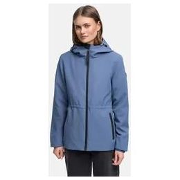 Outdoorjacke Marikoo "Katzilein", Damen, Gr. L, dusty blau, Obermaterial: 100% Polyester; Futter: 100% Polyester; Wattierung: 100% Polyester; &Auml;rmelfutter: 100% Polyester, Jacken Outdoorjacke, Leichte &Uuml;bergangsjacke mit Kapuze und Kordelzug