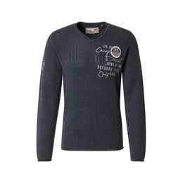 CAMP DAVID Pullover Herren Gr&ouml;&szlig;e M grau / schwarz / wei&szlig;