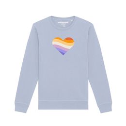 Watapparel Sweatshirt 'Rainbow Heart' Herren Gr&ouml;&szlig;e XL hellblau / mischfarben
