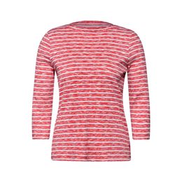 Cecil Shirt Damen Gr&ouml;&szlig;e XXL rotmeliert / wei&szlig;