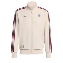 adidas originals Sweatjacke 'Ajax Amsterdam Terrace Icons' Herren Gr&ouml;&szlig;e XXXL creme / weinrot
