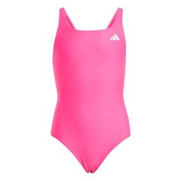 adidas Performance Sportbadeanzug 'V-back Swimsuit' M&auml;dchen Gr&ouml;&szlig;e 110 pink / wei&szlig;