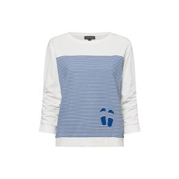 Franco Callegari Sweatshirt Damen Gr&ouml;&szlig;e XXL ecru / blau