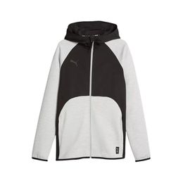 Puma Sportsweatjacke 'Hoops Team Dime' Herren Gr&ouml;&szlig;e XXL hellgrau / schwarz