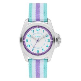 s.Oliver Uhr M&auml;dchen Gr&ouml;&szlig;e One Size aqua / hellblau / lila