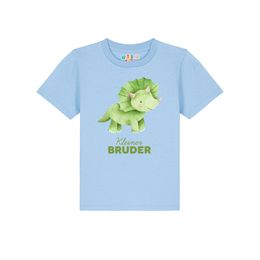 Watabout.kids T-Shirt 'Dinosaurier 01 Kleiner Bruder' Jungen Gr&ouml;&szlig;e 110/116 beige / hellblau / oliv / hellgr&uuml;n