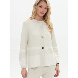 Passioni Strickjacke Damen Gr&ouml;&szlig;e L offwhite