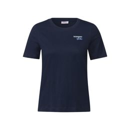 Cecil T-Shirt Damen Gr&ouml;&szlig;e XL navy / taubenblau / wei&szlig;