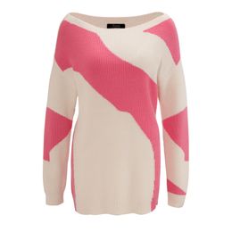 Aniston Selected Pullover Damen Gr&ouml;&szlig;e XXXL hellpink / wei&szlig;