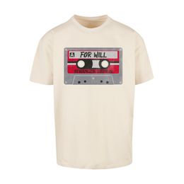 F4NT4STIC T-Shirt 'Stranger Things Cassette For Will Netflix TV Series' Herren Gr&ouml;&szlig;e L hellbeige / grau / rot / schwarz