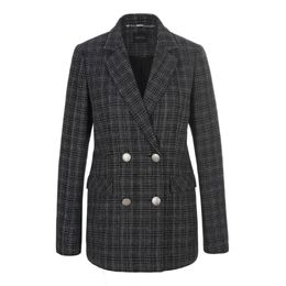 Madeleine Mode Madeleine Blazer Damen Gr&ouml;&szlig;e 36 grau / schwarz