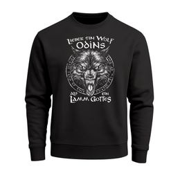 Neverless Sweatshirt 'Wolf Odins' Herren Gr&ouml;&szlig;e XS schwarz
