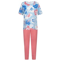 Mey Pyjama 'Springrose' Damen Gr&ouml;&szlig;e XXL blau Winterkleid