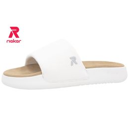 Rieker Sport Pantolette Damen Gr&ouml;&szlig;e 38 grau / naturwei&szlig;