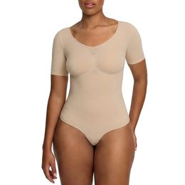 Cfab By Creamy Fabrics Shapingbody 'T-Shirt Bodysuit Sculpting Shapewear mit Slip' Damen Gr&ouml;&szlig;e XXXL beige
