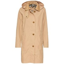 Camel Active Trenchcoat aus gewachster Baumwolle Damen Gr&ouml;&szlig;e M beige