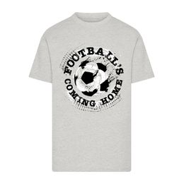 F4NT4STIC T-Shirt 'Football's Coming Home Paint Splatter' Herren Gr&ouml;&szlig;e S grau / graumeliert / schwarz
